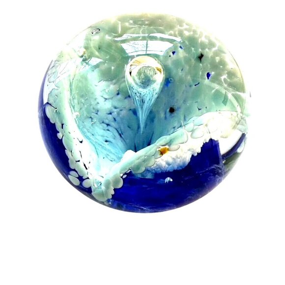 Source Unknown | Accents | Vintage Controlled Bubble Paperweight Mcm ...